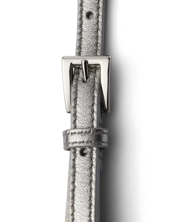 Prada Nappa Leather Belt - Chrome