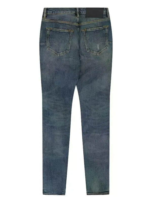 PURPLE BRAND Perforated Indigo Denim