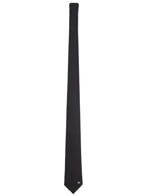 Valentino Garavani Logo Neck Tie - Black