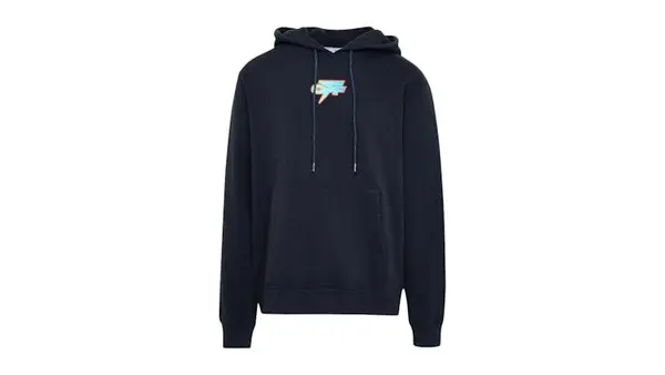 Off-White Degrade Thunder Slim Fit Hoodie - Navy Blue