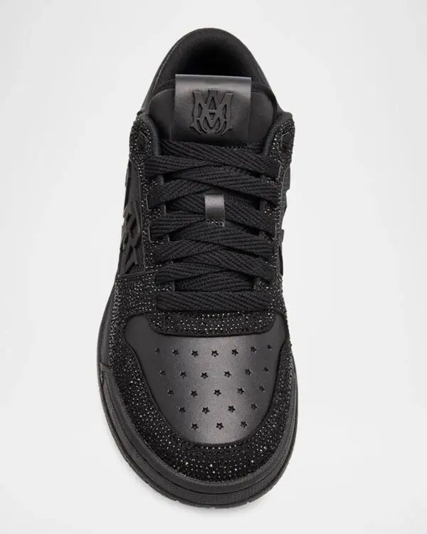Amiri Crystal Classic Low Leather Sneakers