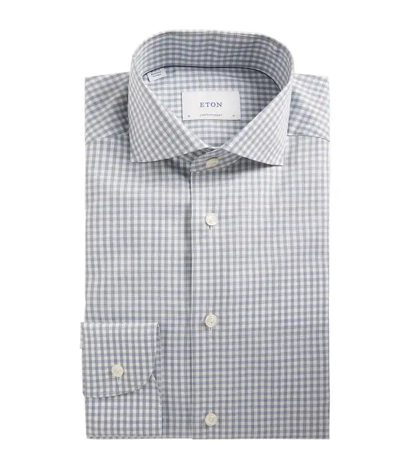 Eton Cotton Twill Melange Check Shirt