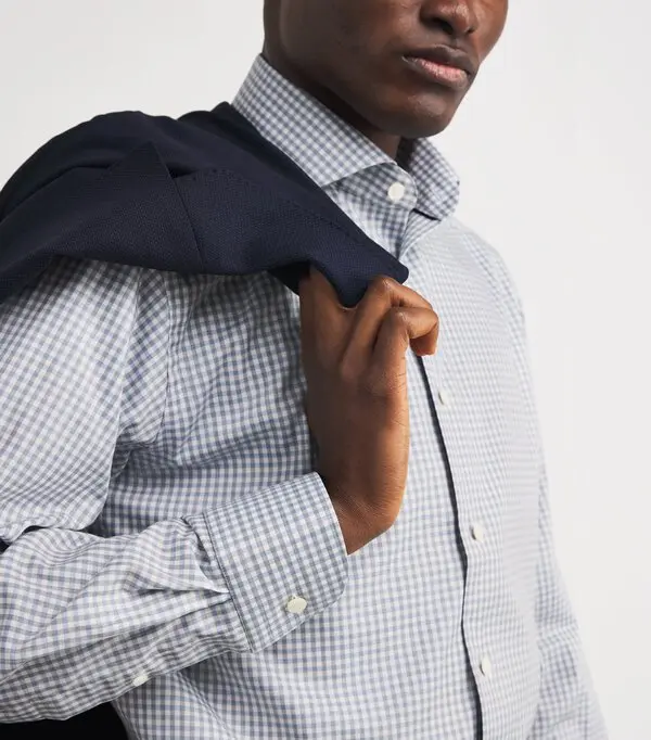 Eton Cotton Twill Melange Check Shirt