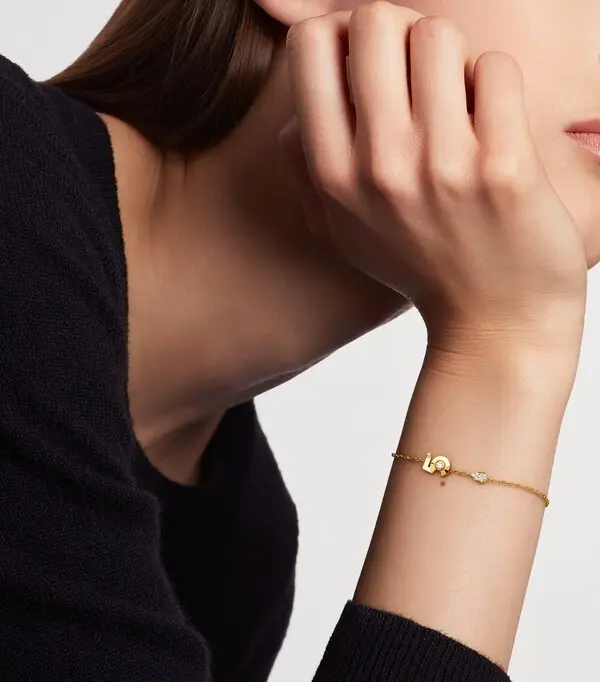 Chanel 18k Gold '5' Diamond Bracelet - Yellow