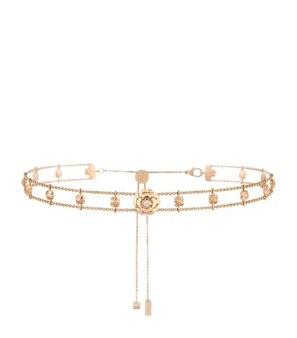 Chanel And Diamond Extrait De Camélia Supple Choker - Rose Gold