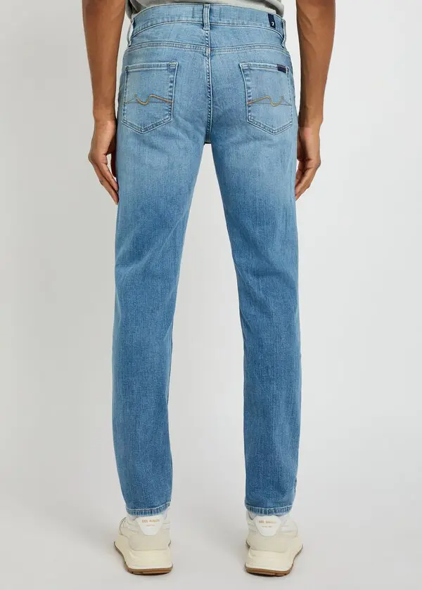7 For All Mankind Slim Tapered Luxe Performance Jeans - Light Blue