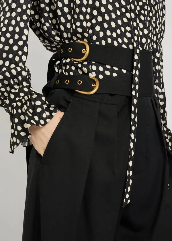Chloé Belted Wool Trousers
