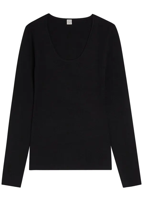 TOTEME Stretch-wool Scoop-neck Top