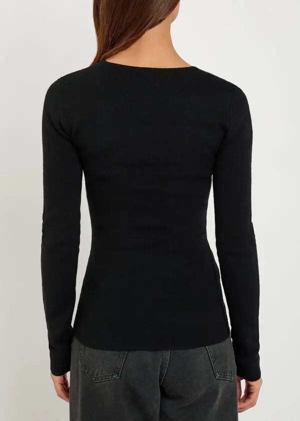 TOTEME Stretch-wool Scoop-neck Top