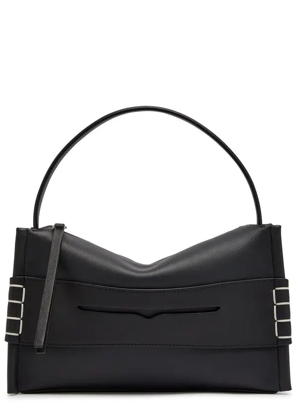 JW Anderson Loafer Leather Shoulder Bag - Black