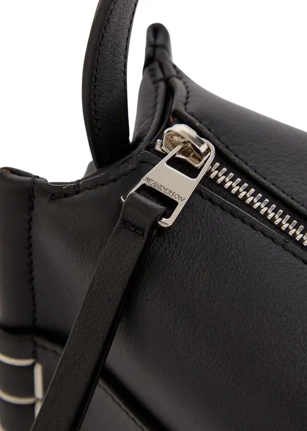 JW Anderson Loafer Leather Shoulder Bag - Black