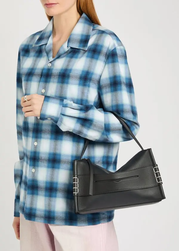 JW Anderson Loafer Leather Shoulder Bag - Black