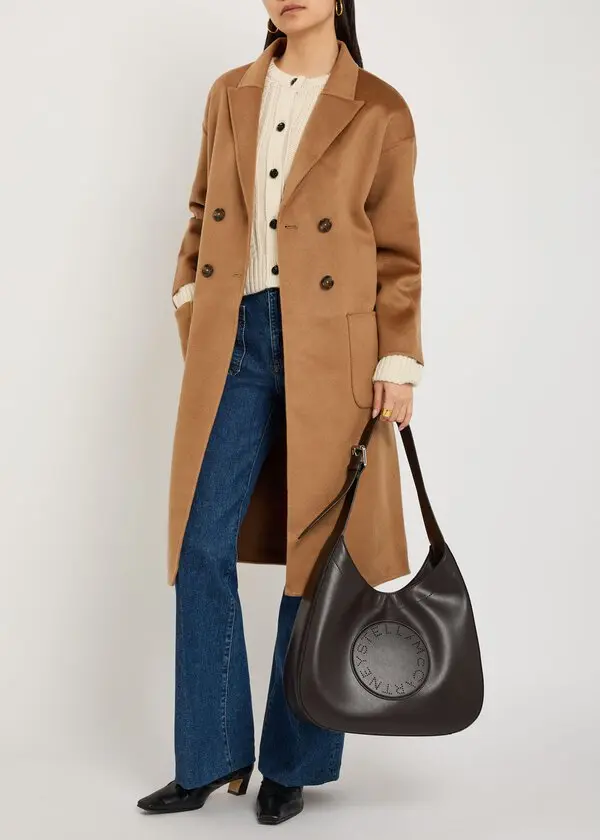 ANINE BING Dylan Belted Wool And Cashmere-blend Coat