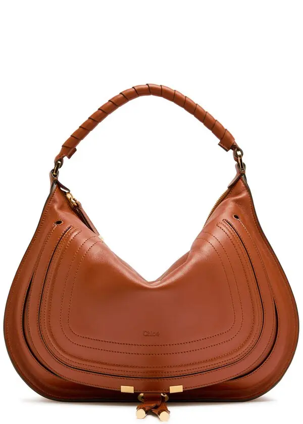 Chloé Marcie Medium Leather Shoulder Bag - Brown