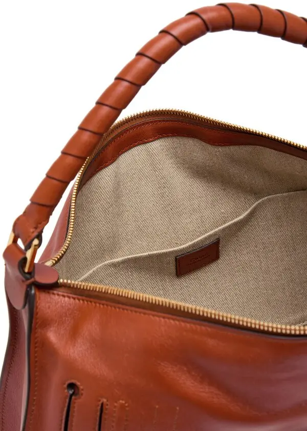 Chloé Marcie Medium Leather Shoulder Bag - Brown