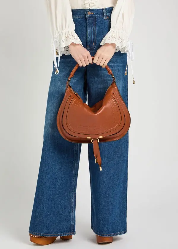 Chloé Marcie Medium Leather Shoulder Bag - Brown