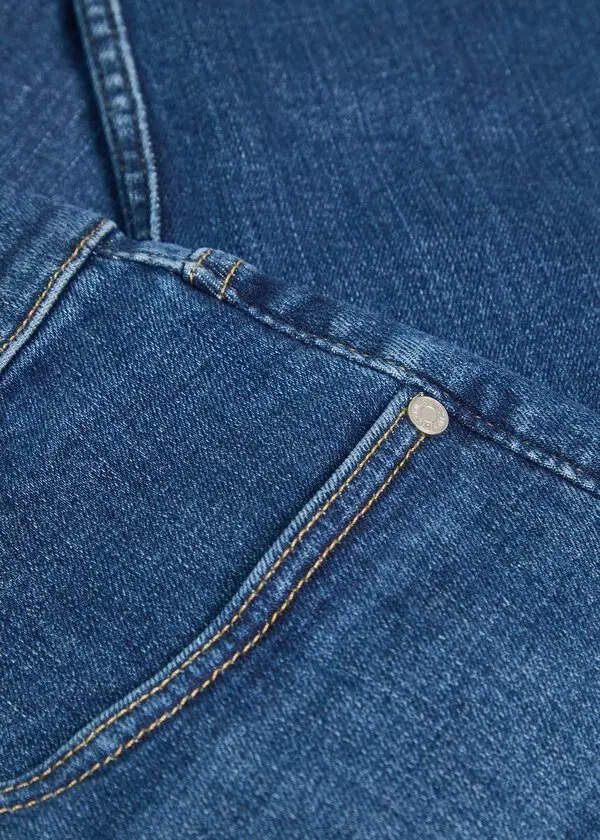 7 For All Mankind Slim Tapered Luxe Performance Jeans - Mid Blu