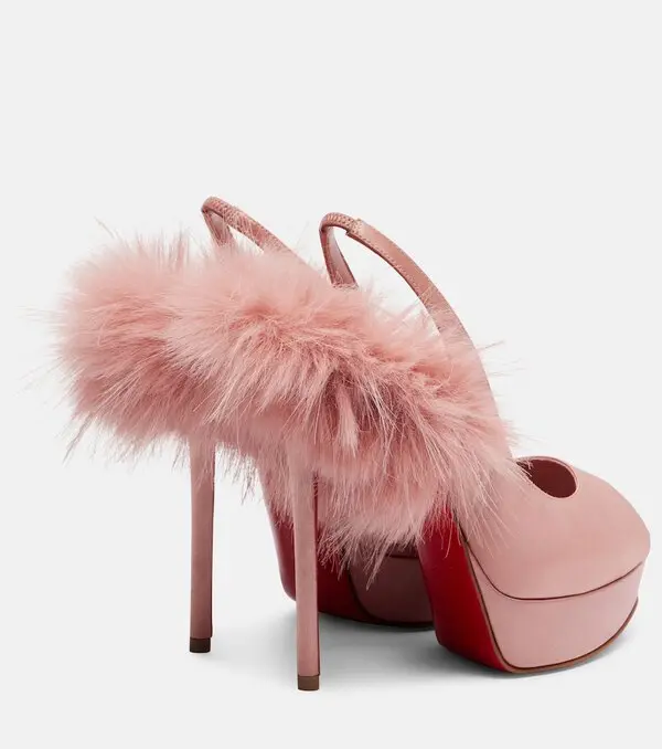 CHRISTIAN LOUBOUTIN Marianne 160 Crêpe Satin Peep-toe Pumps