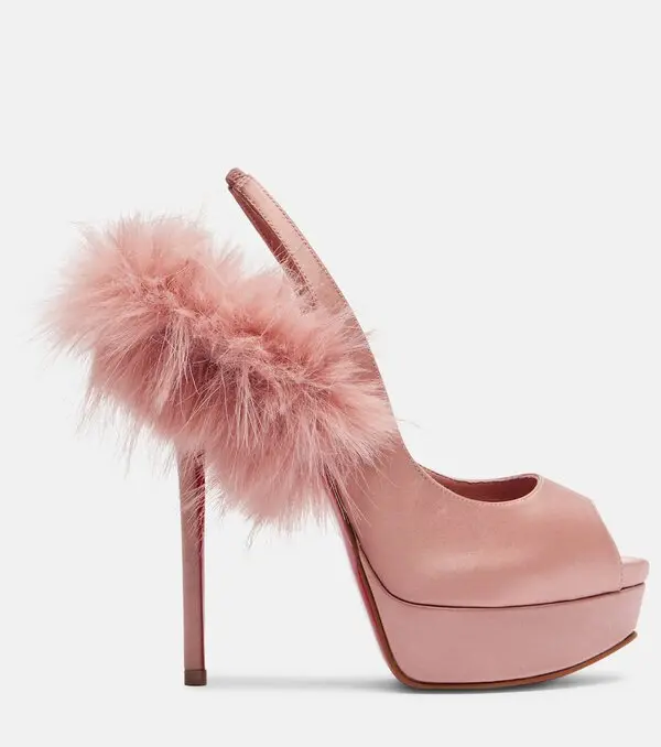 CHRISTIAN LOUBOUTIN Marianne 160 Crêpe Satin Peep-toe Pumps