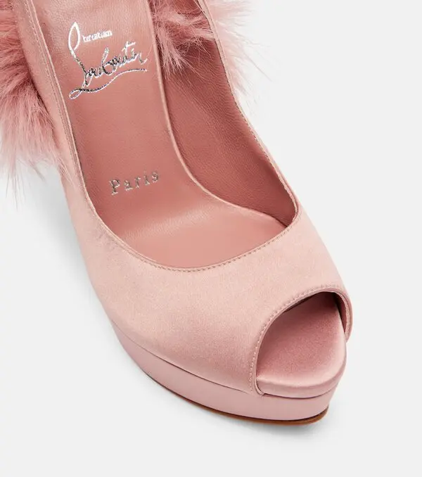 CHRISTIAN LOUBOUTIN Marianne 160 Crêpe Satin Peep-toe Pumps