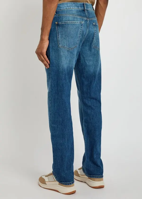 7 For All Mankind Straight-leg Stretch-denim Jeans