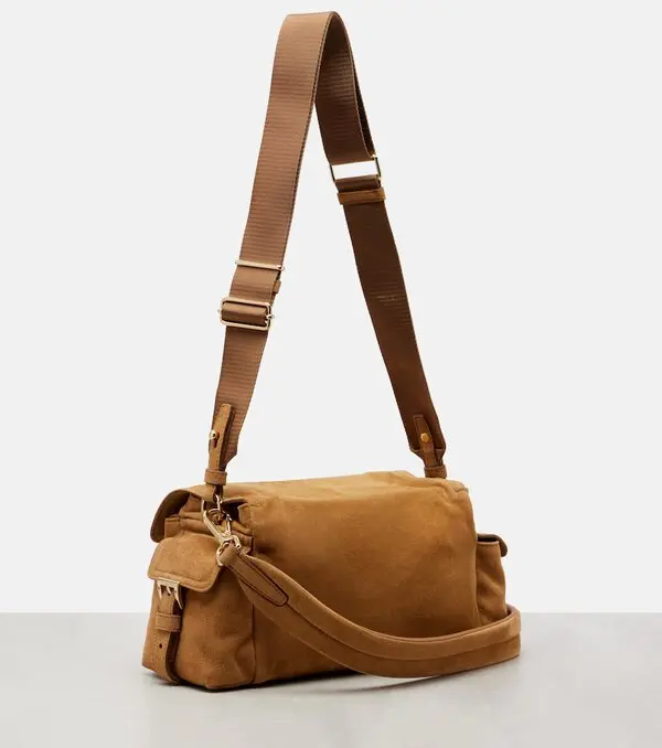 Prada Explore Medium Suede Shoulder Bag