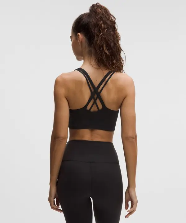 Lululemon Energy Longline Bra Medium Support B-d Cups Evolve - Black