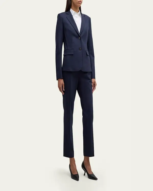 Lafayette 148 New York Clinton Cropped Stretch Wool Pants