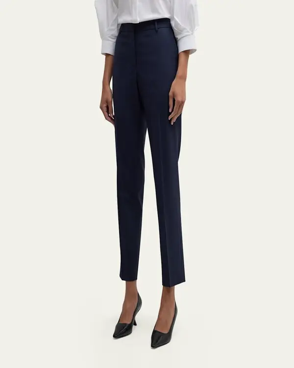 Lafayette 148 New York Clinton Cropped Stretch Wool Pants