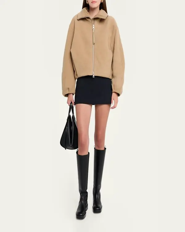 Canada Goose Chilliwack Hooded Wool Bomber Jacket - Tan