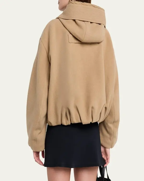 Canada Goose Chilliwack Hooded Wool Bomber Jacket - Tan