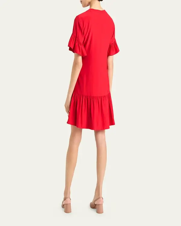 Cinq À Sept Leilah Ruffle-trimmed Mini Dress