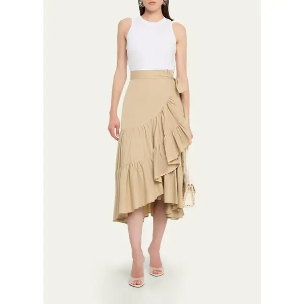 Cinq À Sept Mahlia Midi Dress - White Khaki