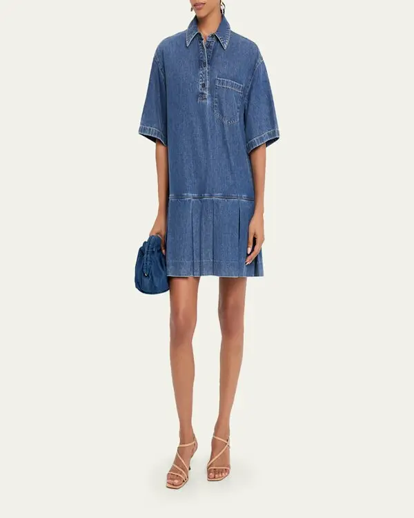 FRAME The Tennis Mini Shirtdress - Potion