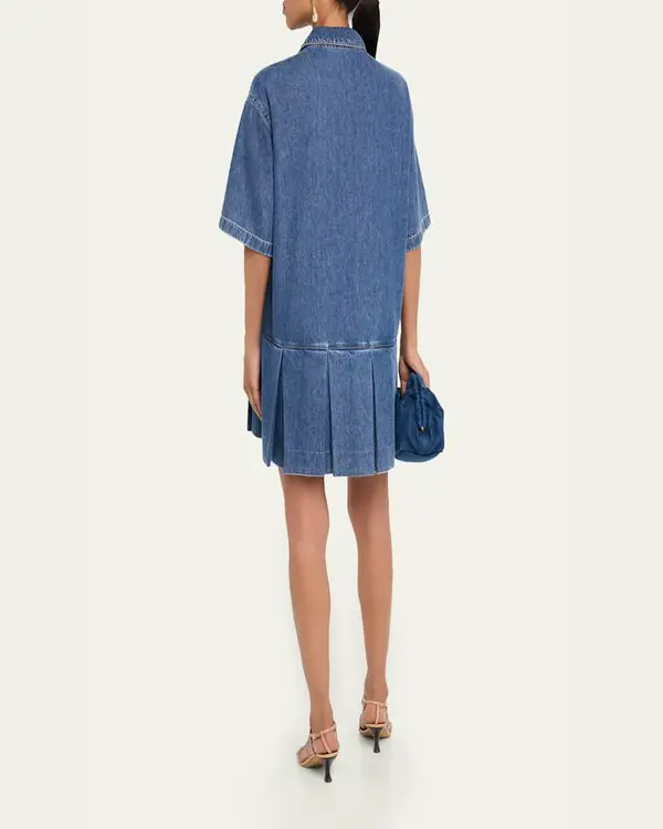 FRAME The Tennis Mini Shirtdress - Potion