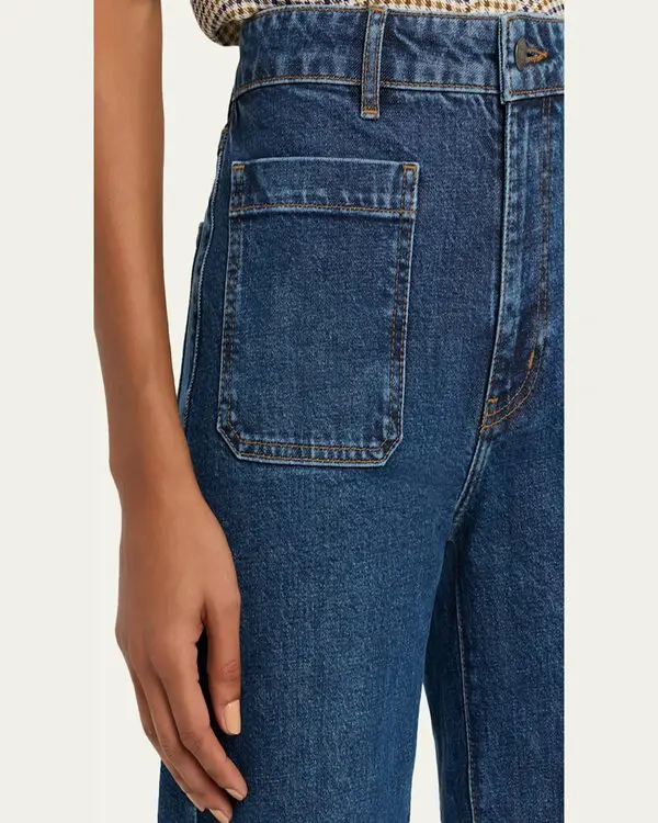 FRAME The Refined High-rise Wide Leg Jeans