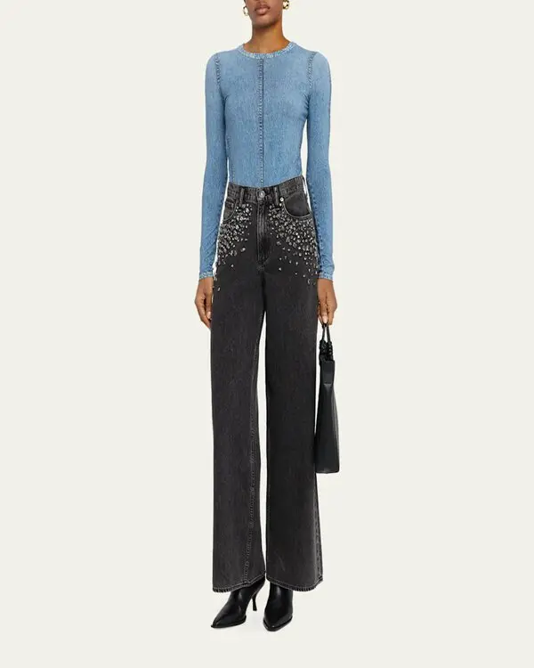 Rag & Bone Featherweight Sofie High-rise Wide Jeans