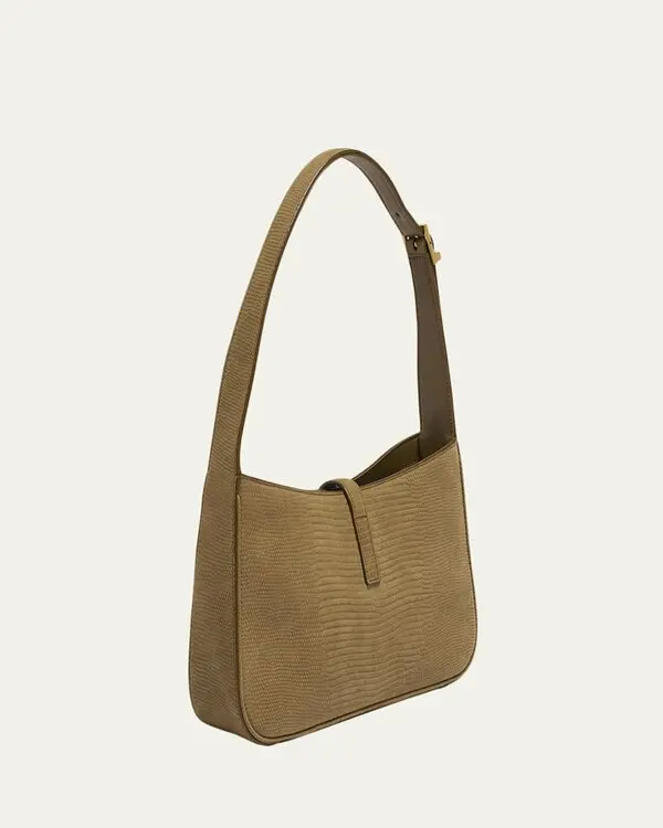 Saint Laurent Le 5 A 7 Shoulder Bag In Lizard-effect Leather