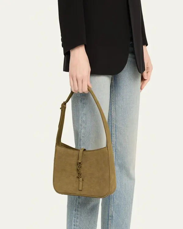 Saint Laurent Le 5 A 7 Shoulder Bag In Lizard-effect Leather