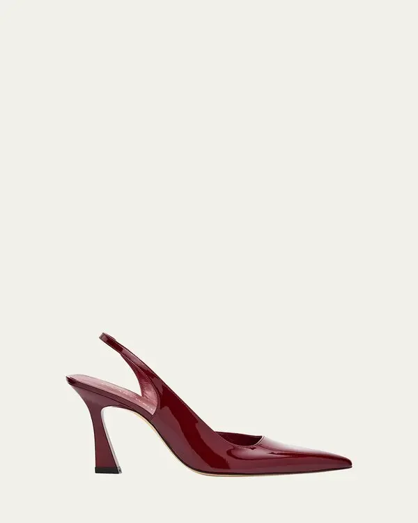 STUART WEITZMAN Vinnie D'orsay Patent Leather Slingback Pumps