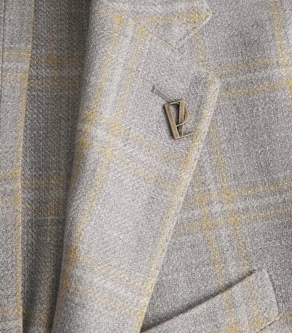 Pal Zileri Wool-linen Check Blazer