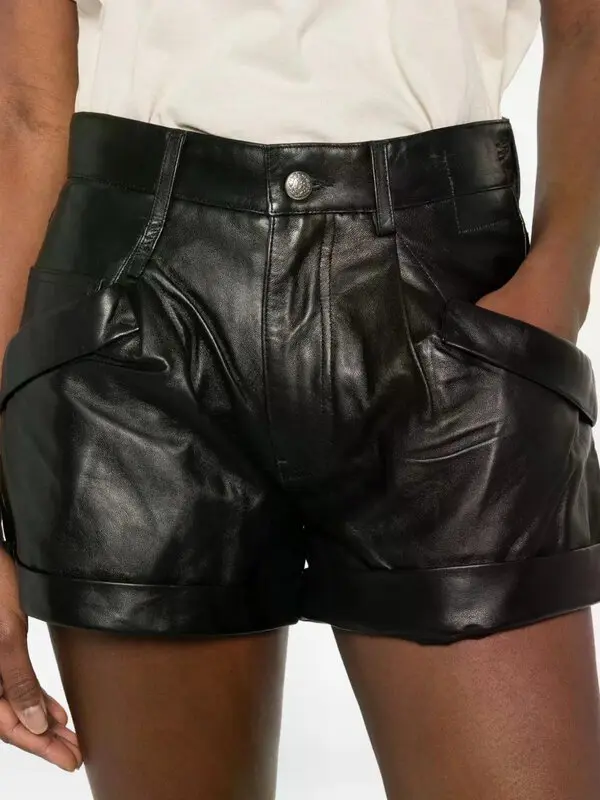R13 Leather Shorts