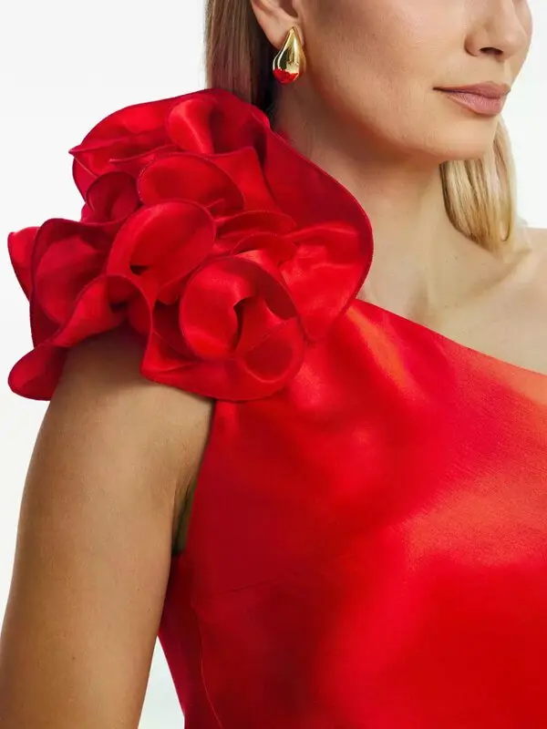 IL VOLO Aster Flower-embellished Maxi Dress - Red