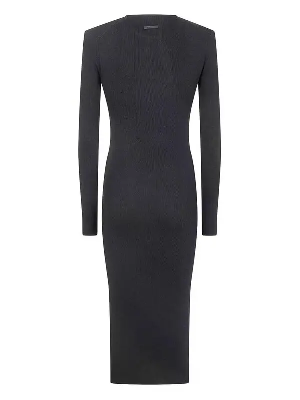 Fear Of God Ribbed Knit Midi Dress - Black