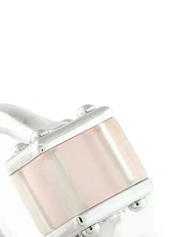 LOUIS VUITTON 18k White Gold Rose Quartz Ring