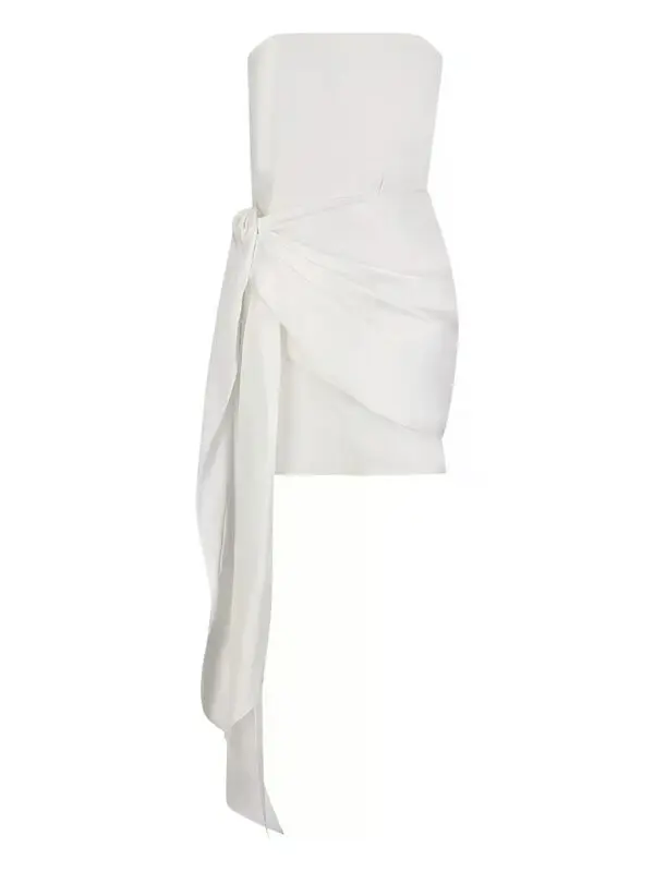 David Koma Tie Strapless Mini Dress