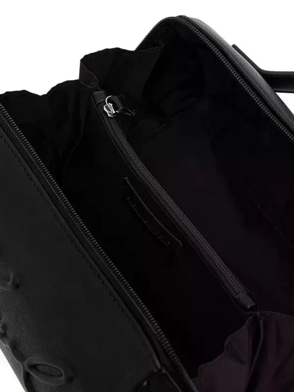 Karl Lagerfeld Embossed Logo Top Handle Makeup Bag