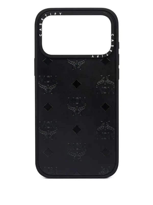 Mcm X Casetify Monogram-pattern Iphone 17 Pro Max Case - Black