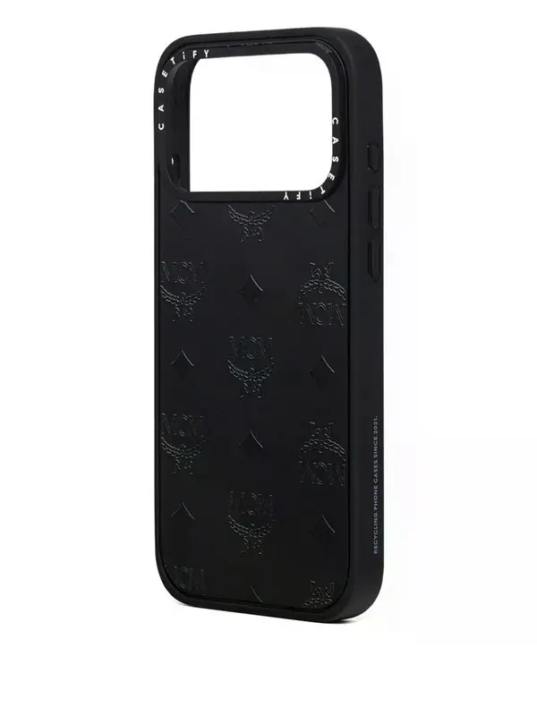 Mcm X Casetify Monogram-pattern Iphone 17 Pro Max Case - Black
