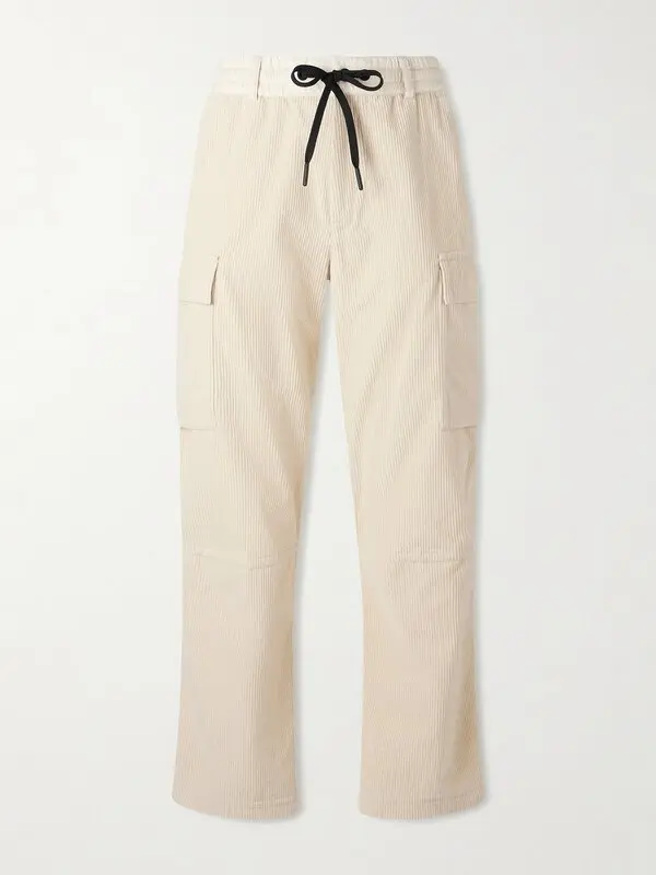Moncler Straight-leg Cotton-corduroy Cargo Trousers